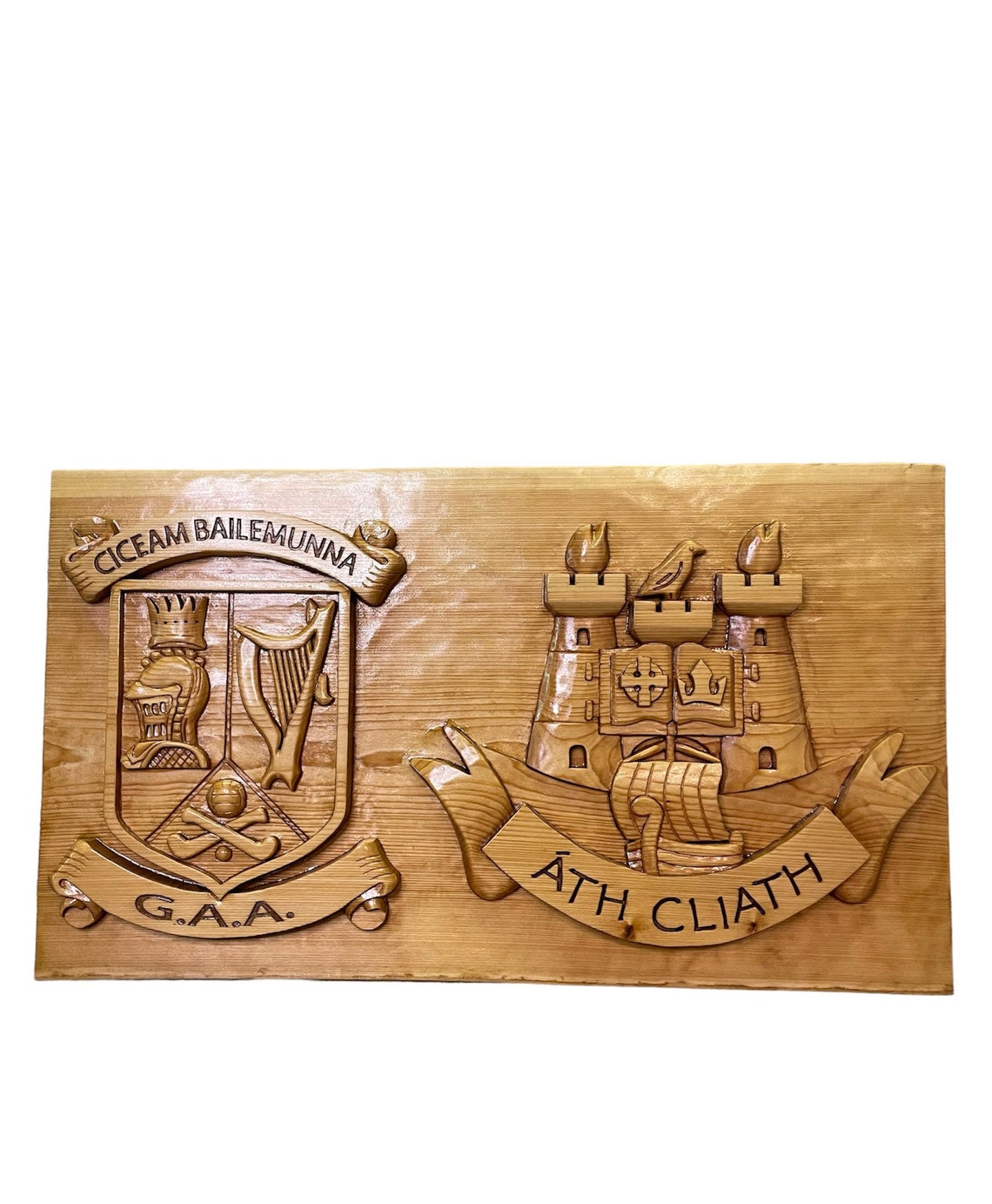 Hand Carved GAA Crest Wood Sign: Ballymun Kickhams & Dublin - Etsy