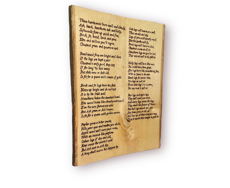 Custom Wood Burning Poem: Personalized Pyrography Art (16x12 Inches) - Etsy