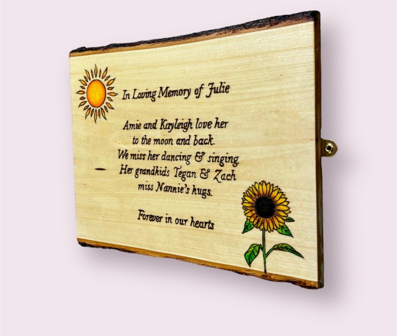 Memorial Plaque, Wood Memory Plaque, in Loving Memory, Bench Plaque ...