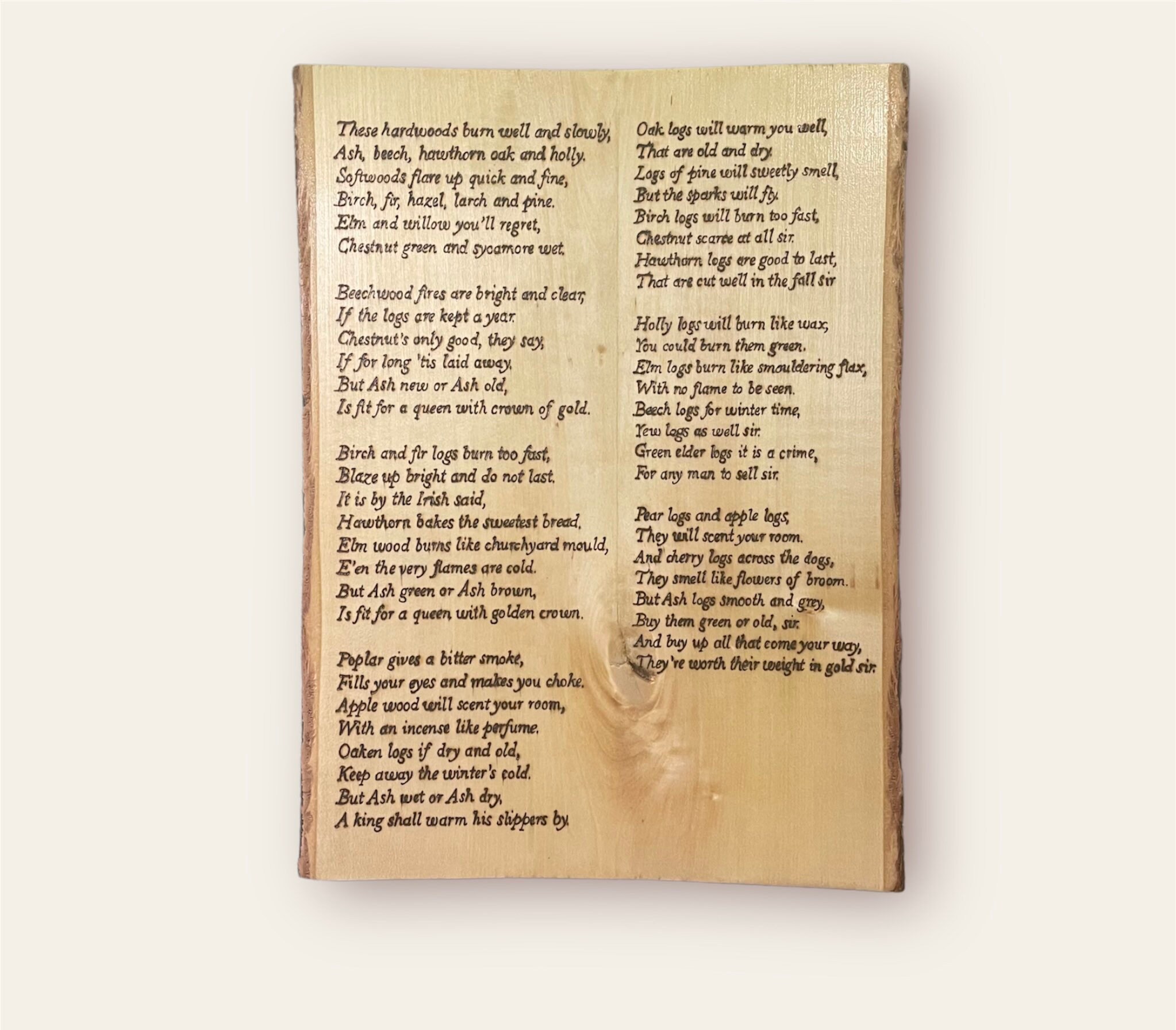 Custom Wood Burning Poem: Personalized Pyrography Art (16x12 Inches) - Etsy