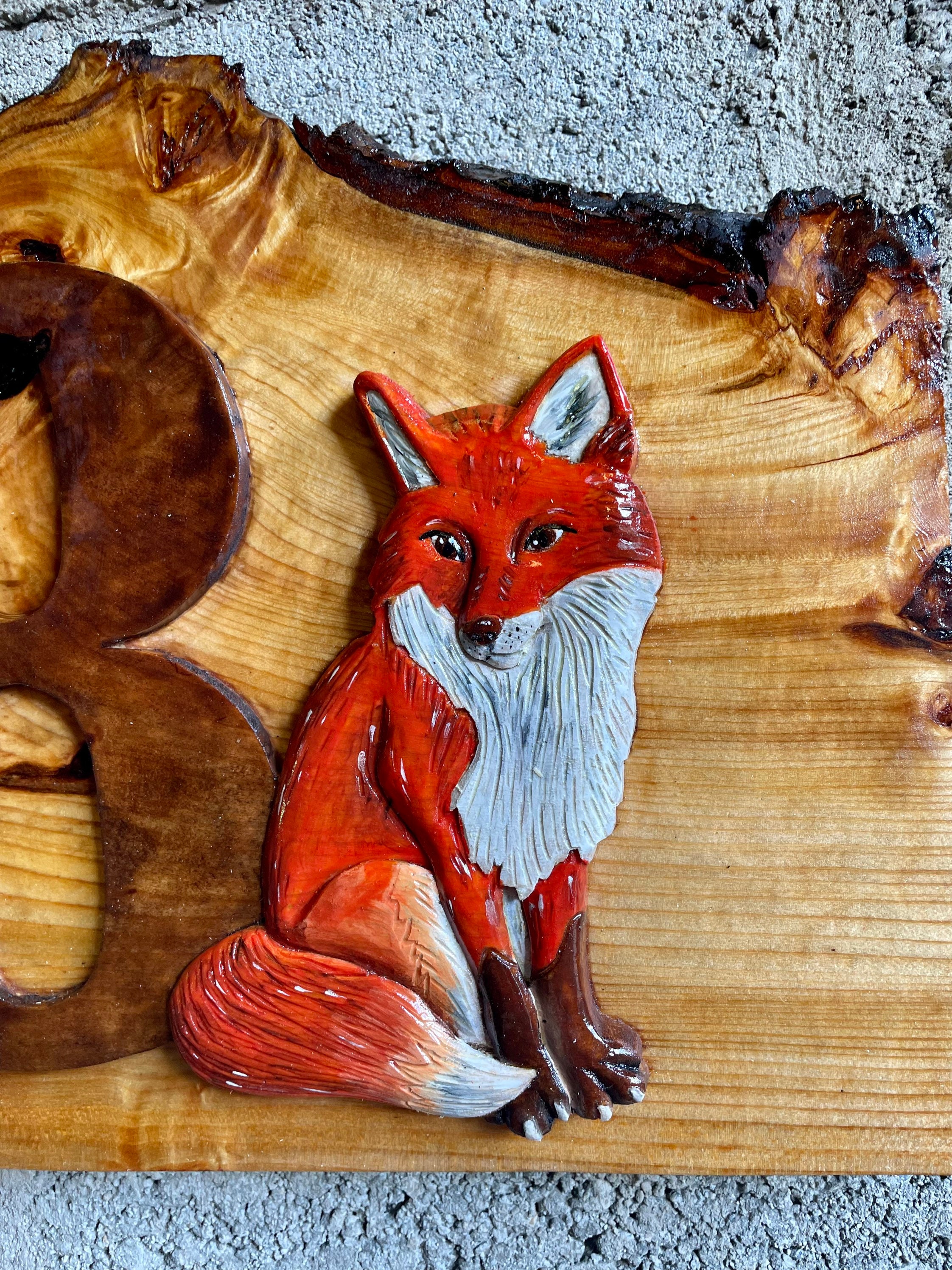 Address Sign House Number Sign Fox Address Sign Custom Mailbox Sign ...