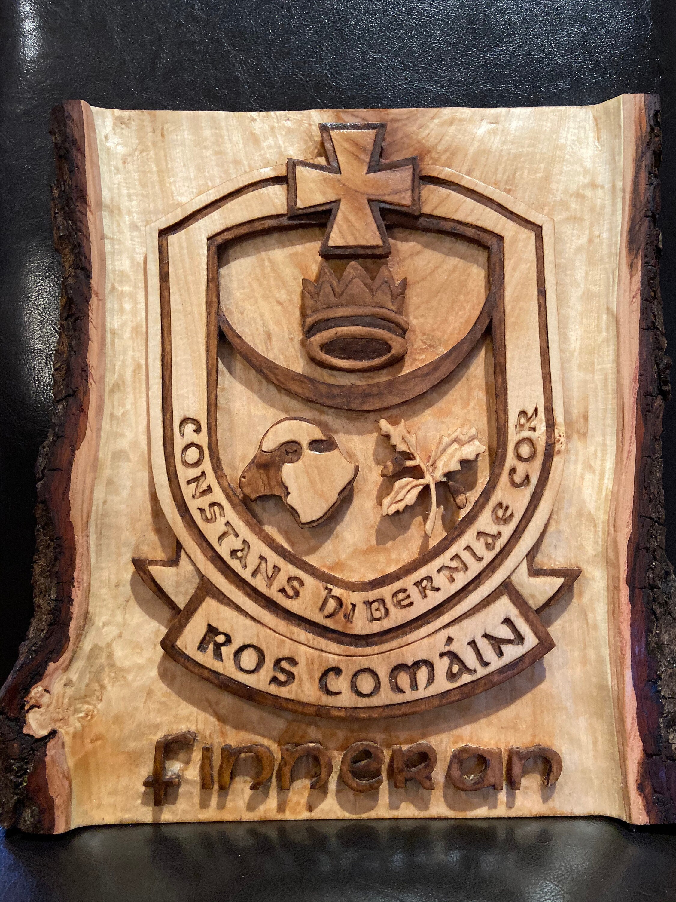 Hand Carved Roscommon GAA Crest: European Lime Wood, Gaelic Football ...