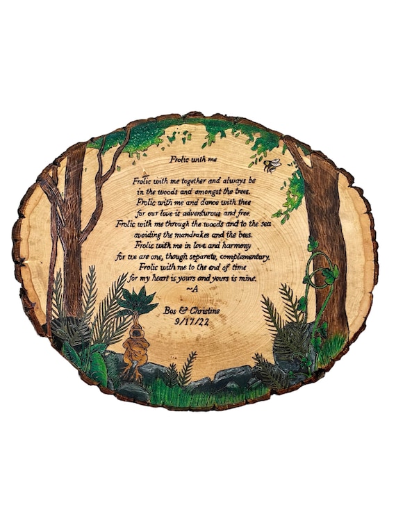 Poem Pyrography Poem Wood Burning Lyrics Quote Forest Wood - Etsy