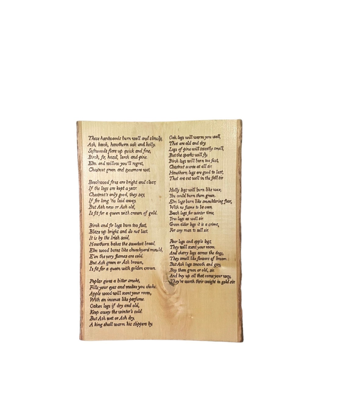 Custom Wood Burning Poem: Personalized Pyrography Art (16x12 Inches) - Etsy