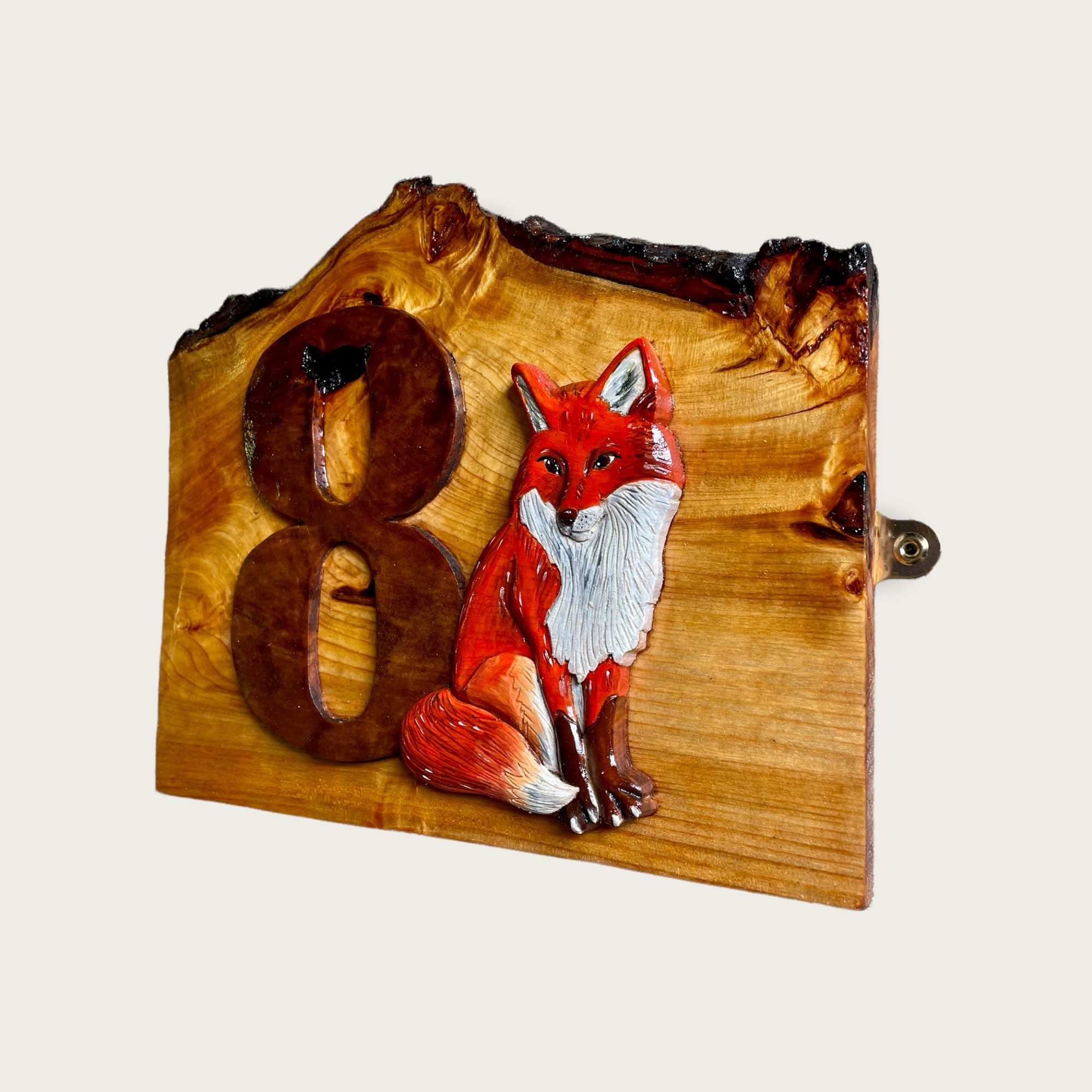 Address Sign House Number Sign Fox Address Sign Custom Mailbox Sign ...