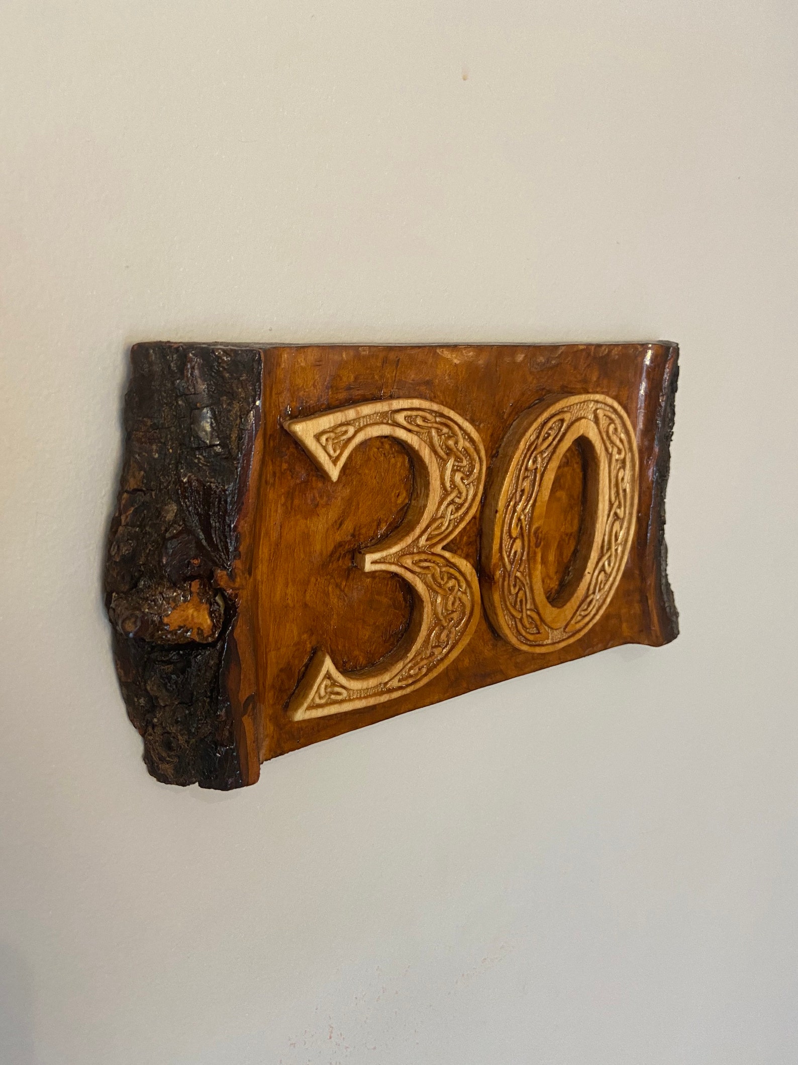 House Numbers Celtic Design Wood Carving Address Sign Irish - Etsy ...