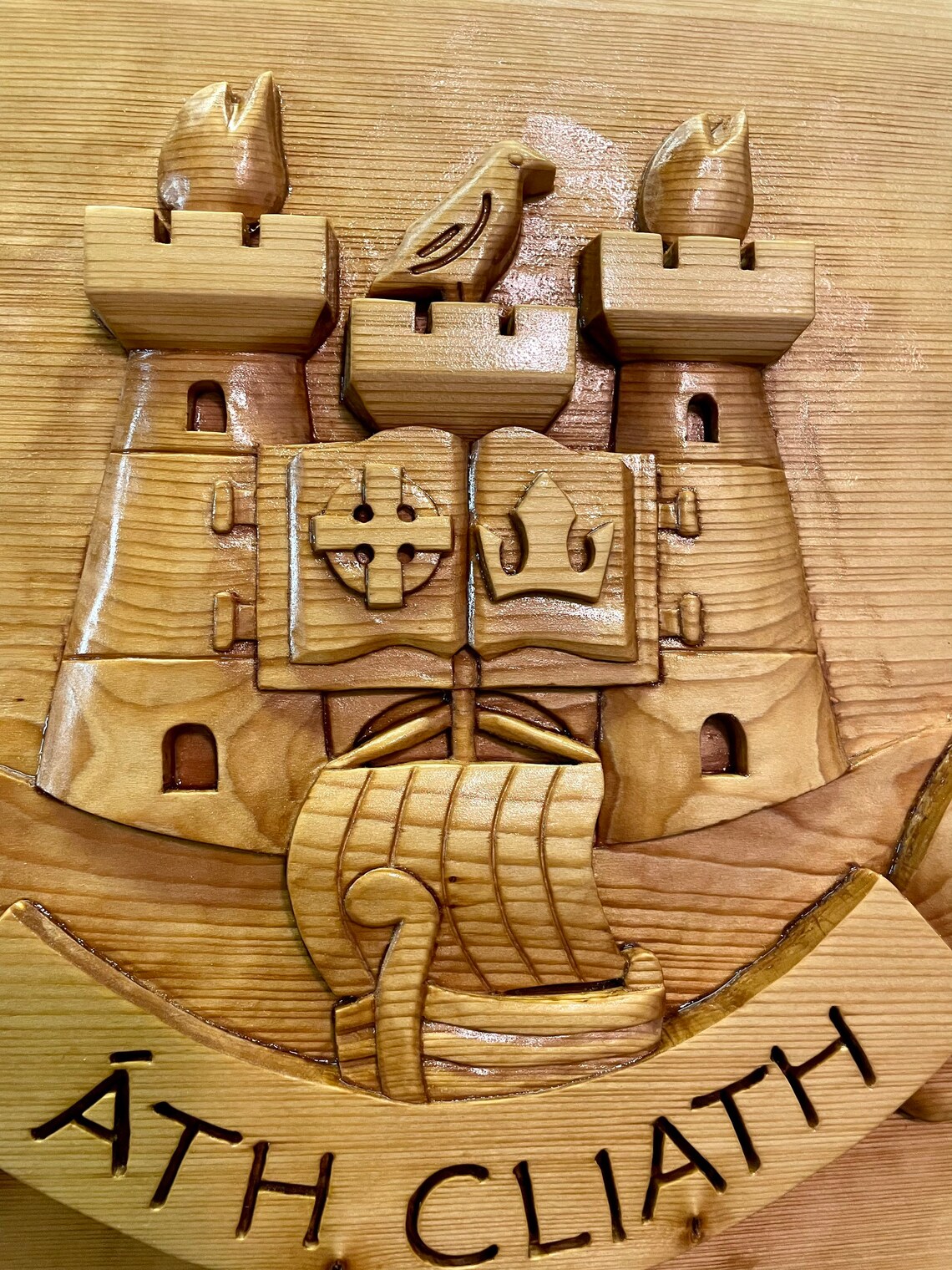 Hand Carved GAA Crest Wood Sign: Ballymun Kickhams & Dublin - Etsy