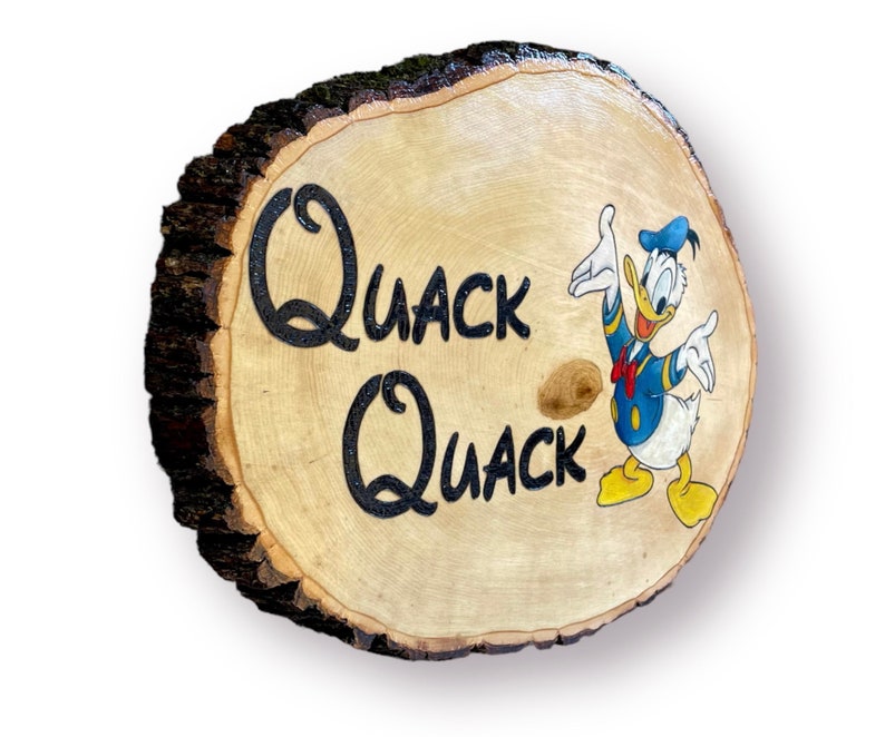 Custom Wood Burning Kids Room Sign Cartoon Character Wood Burning ...