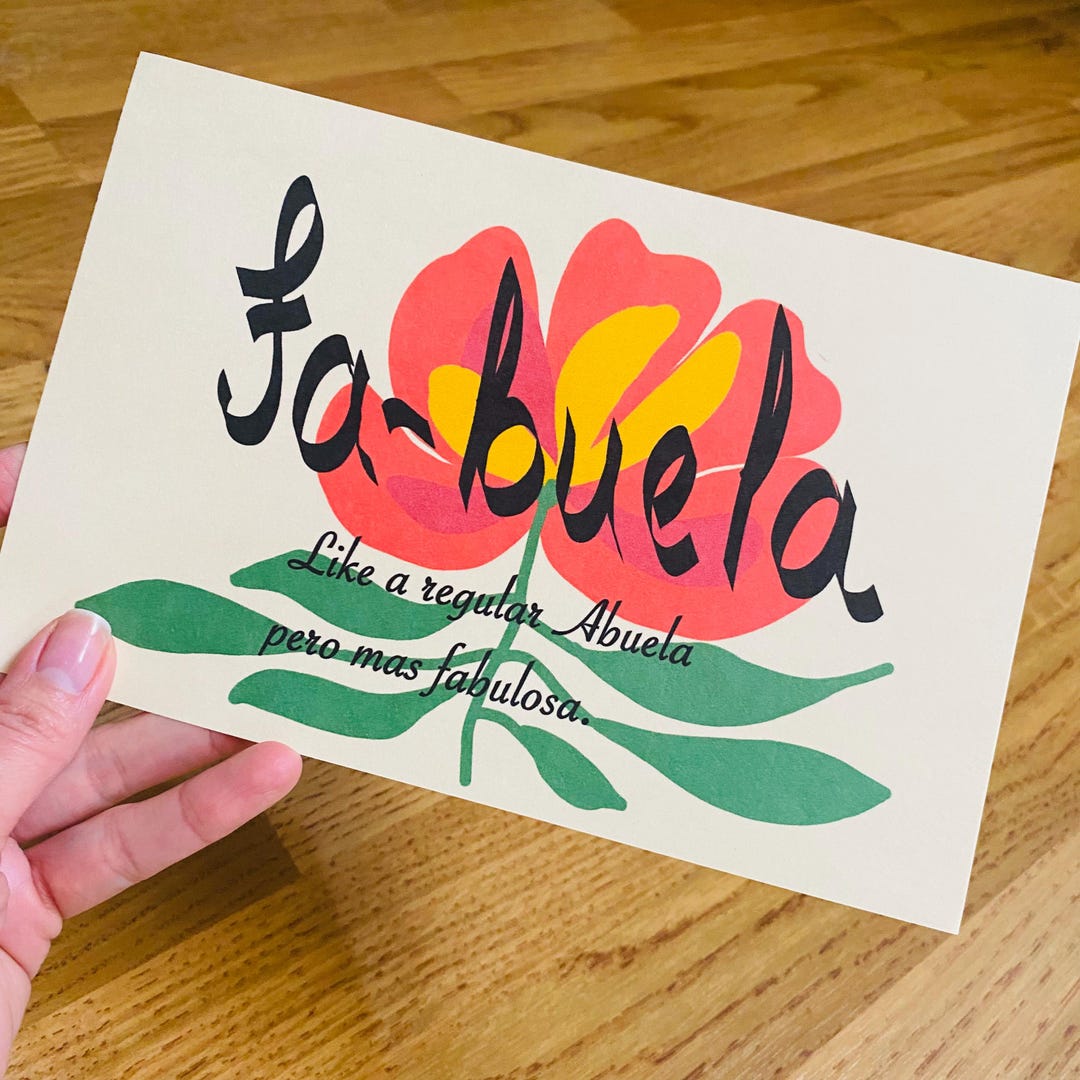 Abuela Fabulosa Card, Personalized Mother's Day Gift - Etsy