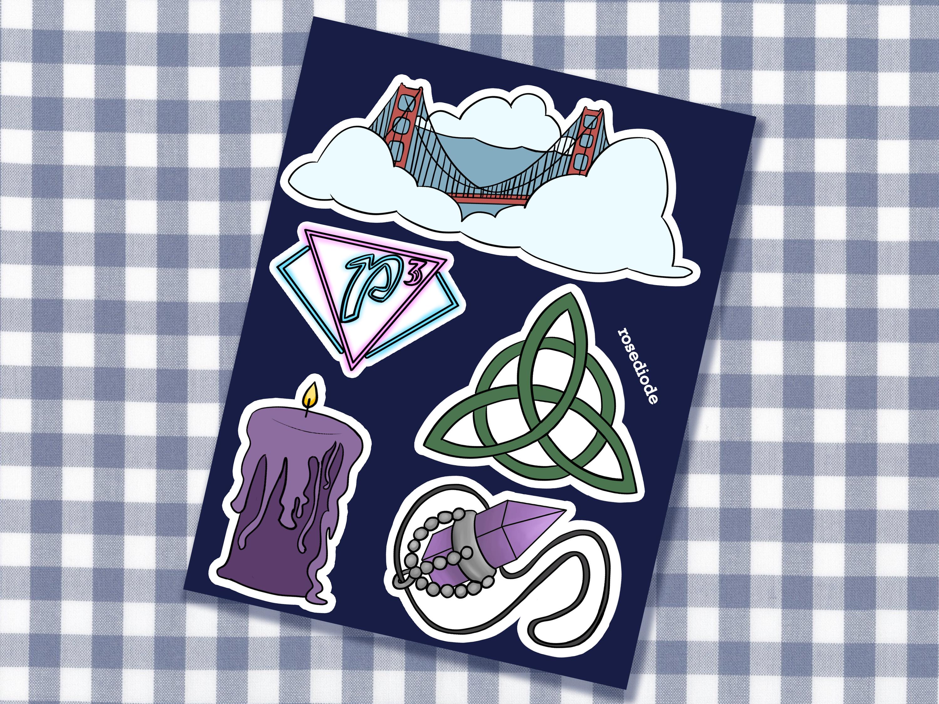 Witchy Vinyl Sticker Sheet | Nostalgic Planner Stickers - Etsy