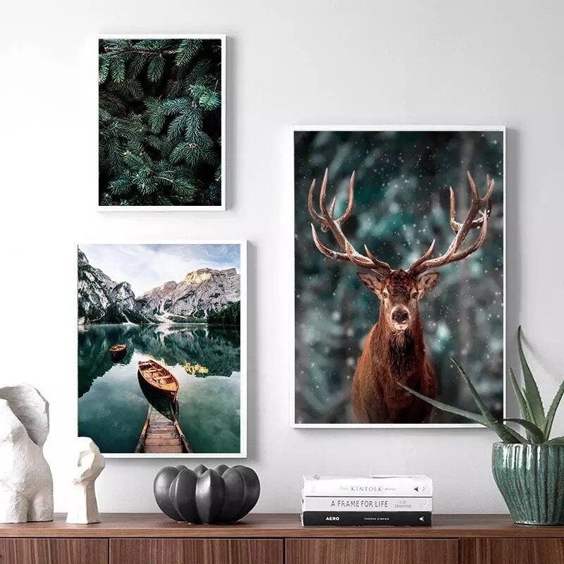 Deer Horns Wild Animal Wall - Etsy