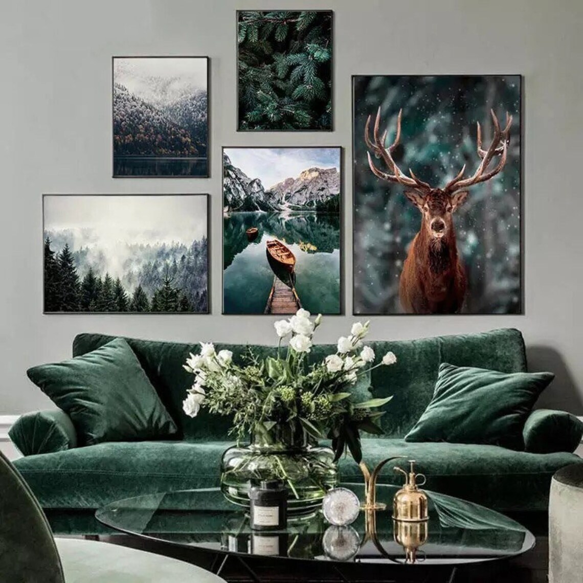 Deer Horns Wild Animal Wall - Etsy