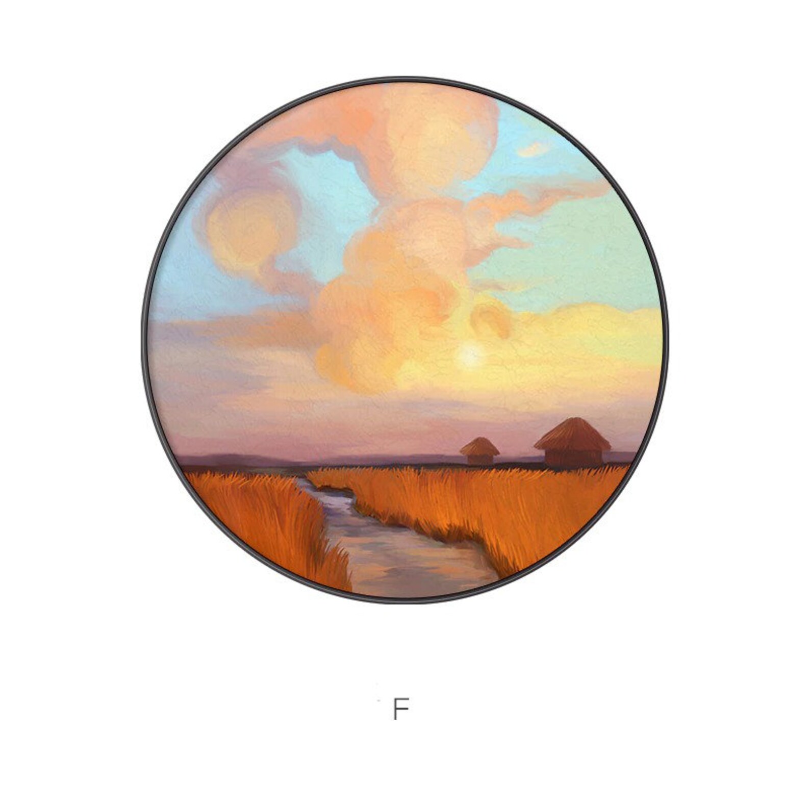Round Circle Canvas Wall Decor Name Print Gift Picture Nordic - Etsy