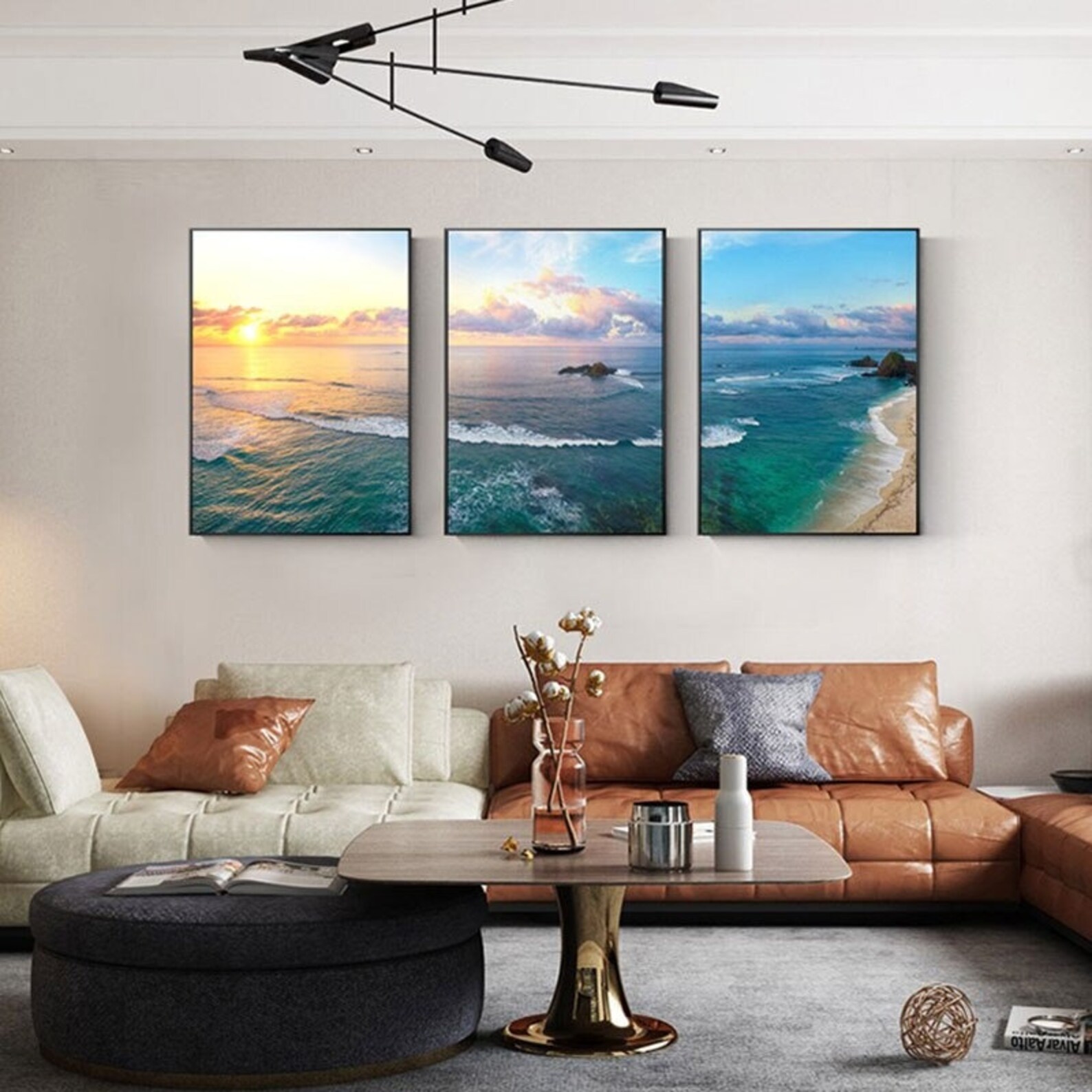 Set of 3 Sea Wall Decor Sunset View Gift for Her and Him - Etsy