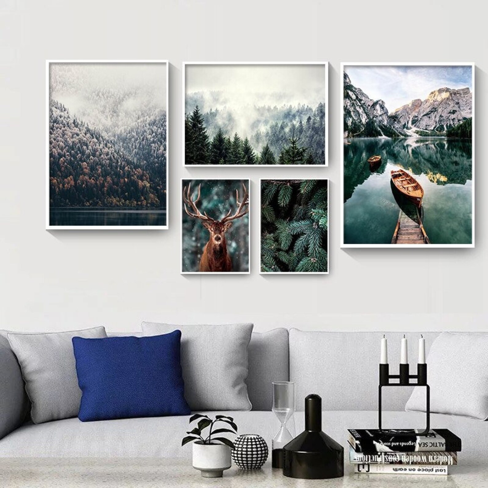 Deer Horns Wild Animal Wall - Etsy
