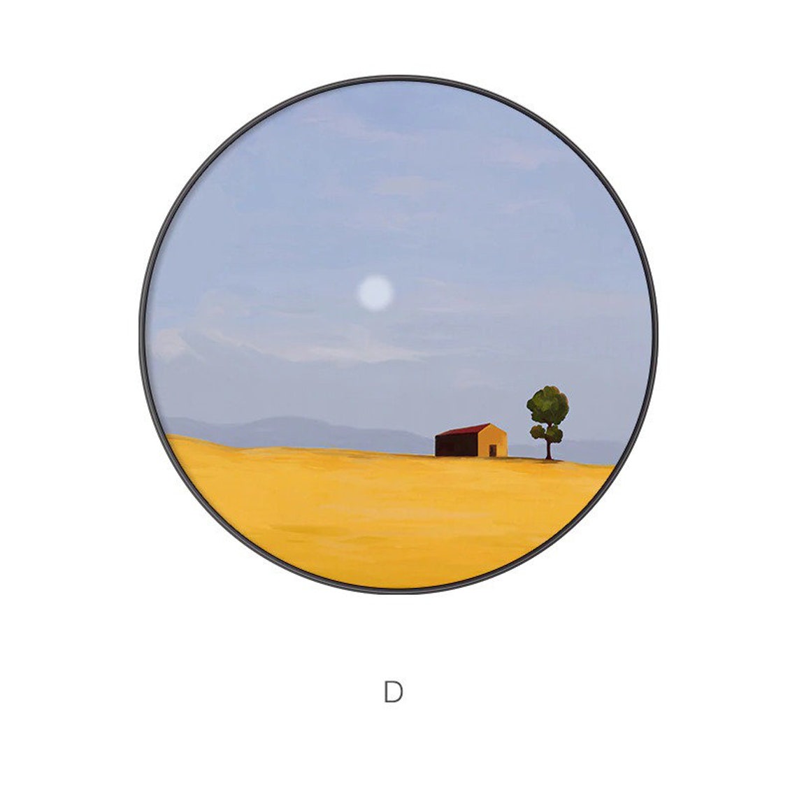 Round Circle Canvas Wall Decor Name Print Gift Picture Nordic - Etsy