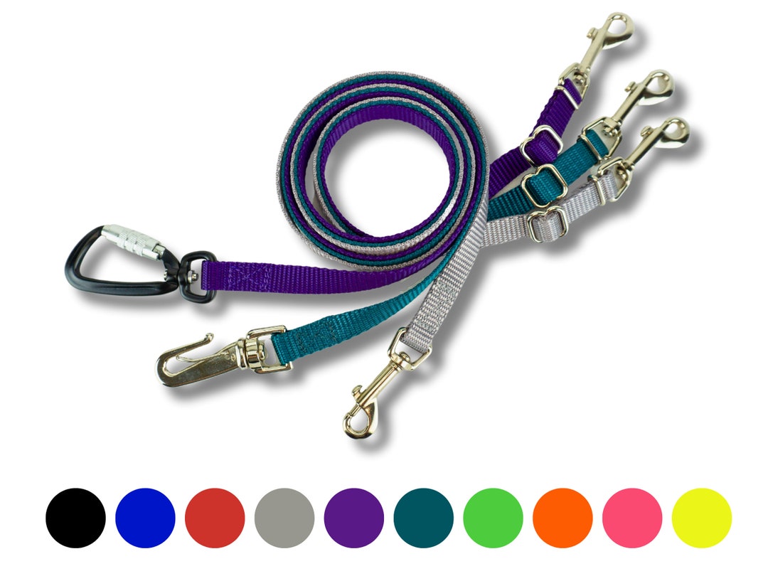 Adjustable Length Hands Free Light Weight Dog Leash, Double Ended Lead ...