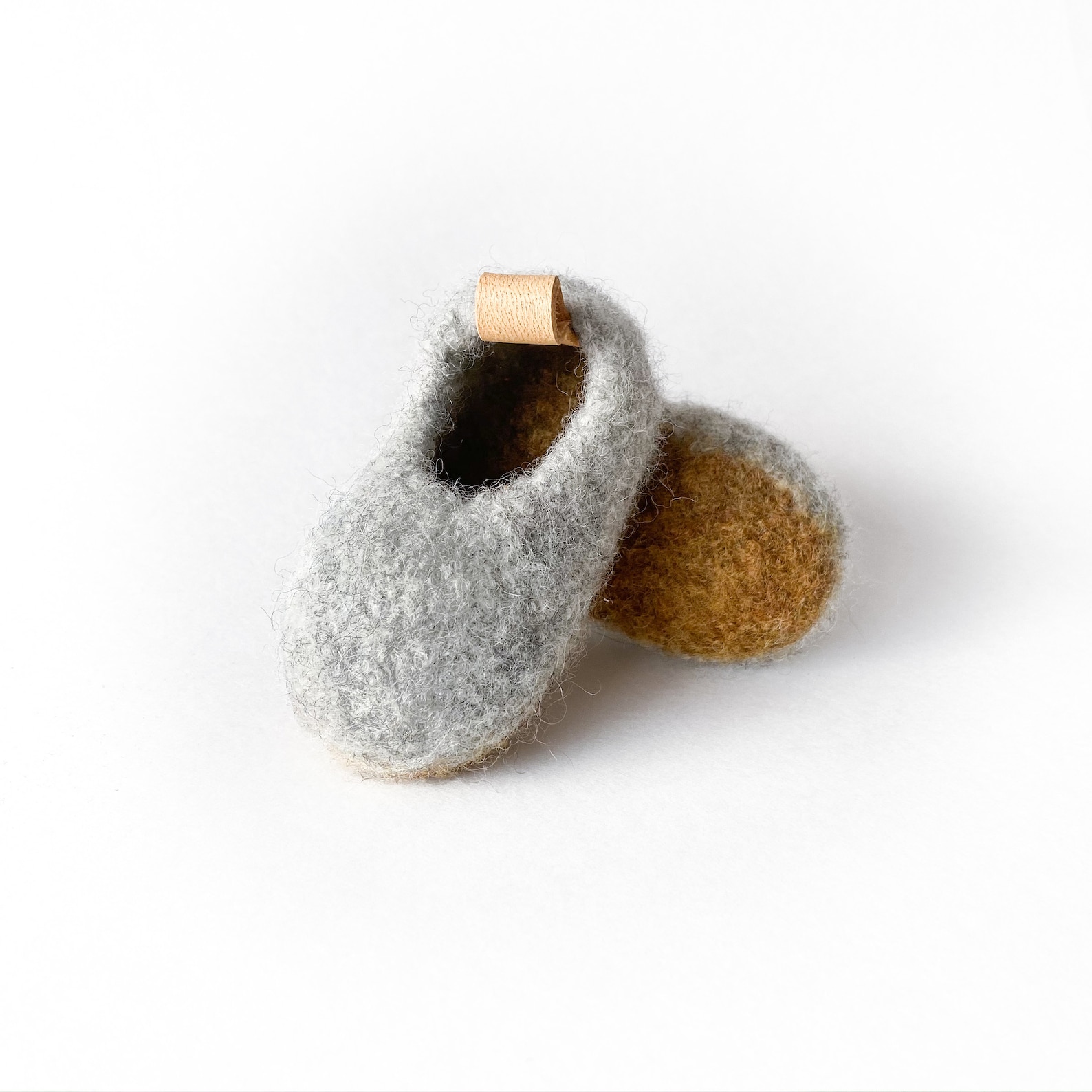 Light Gray Baby Booties Felted Baby Shoes Newborn Coming | Etsy