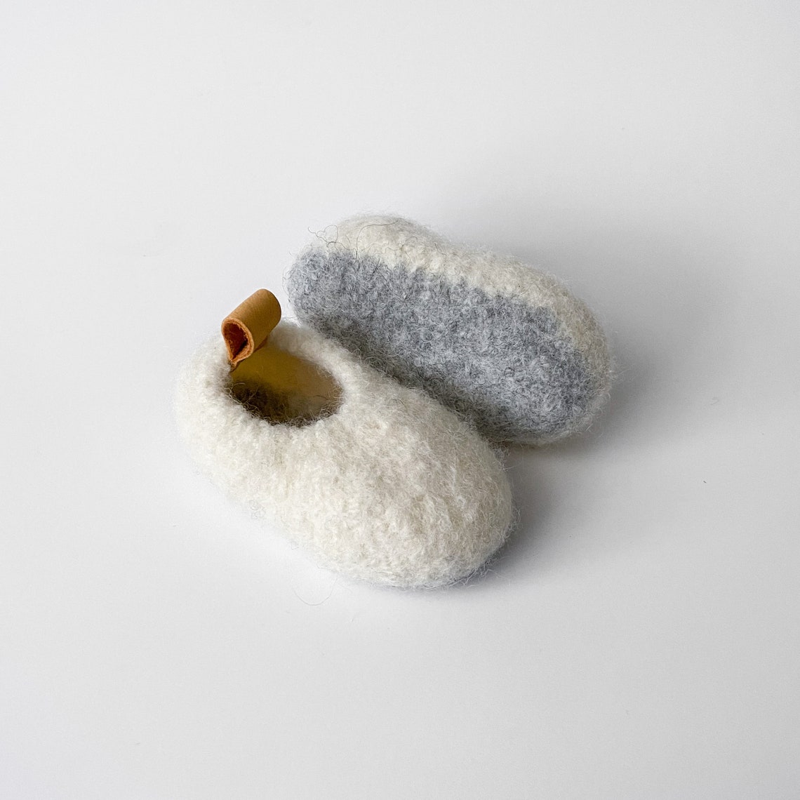 Cream Gender Neutral Baby Booties Felted Baby Shoes Newborn | Etsy