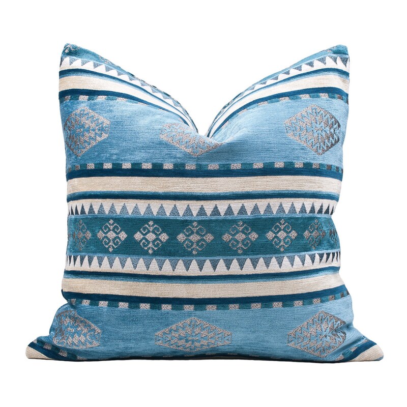 Blue Pattern Pillow Cover - Etsy