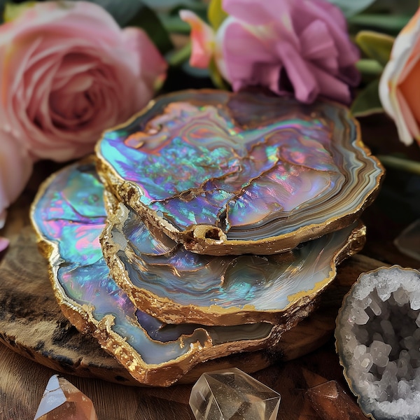 Agate Coasters - Etsy