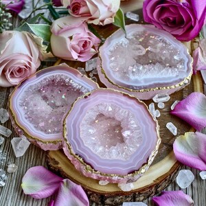 Pink Resin Agate Coasters, Geode Coasters, Luxury Coasters ...