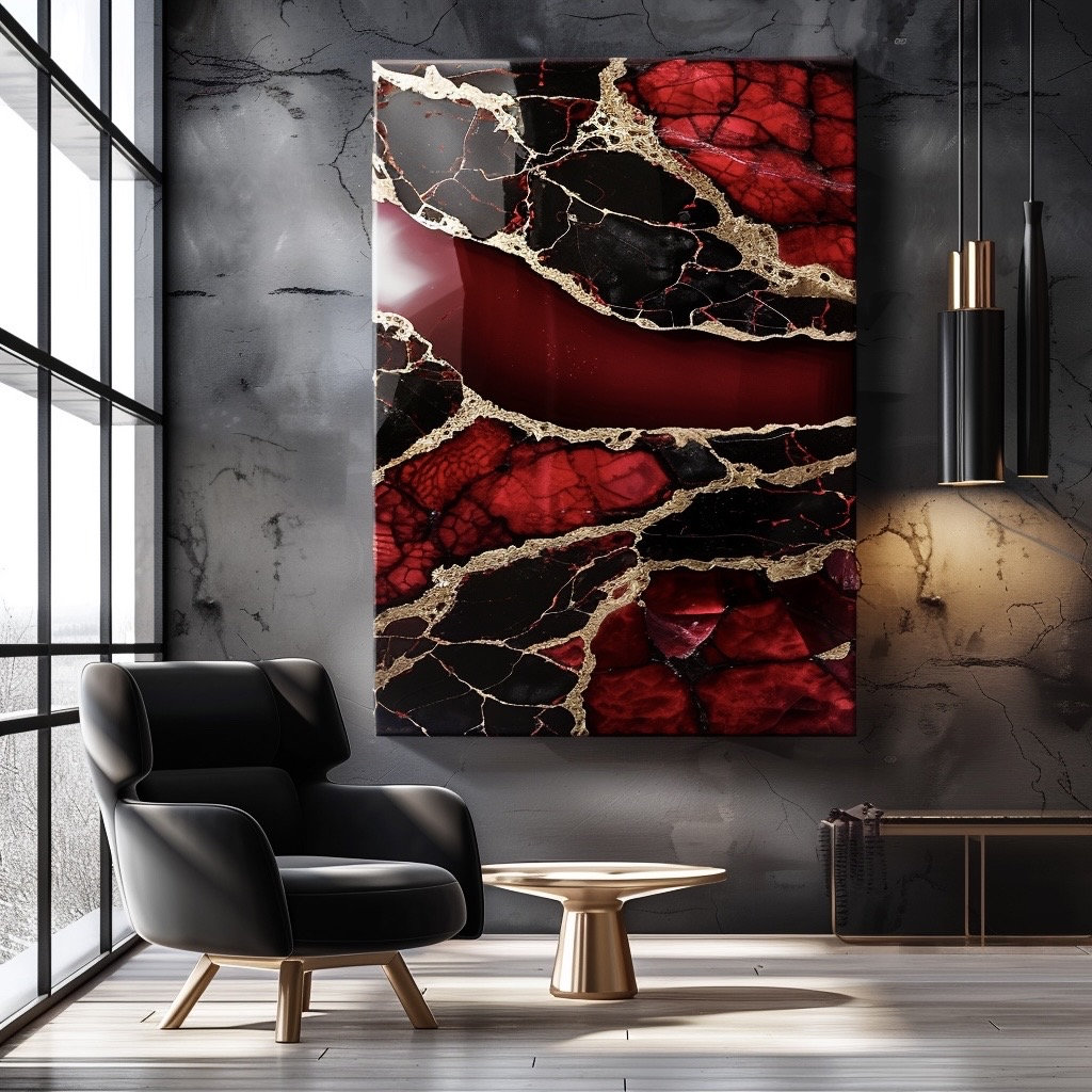 Geode Agate Marble Kintsugi Art, 3d Textured Art, Minimalist Art ...