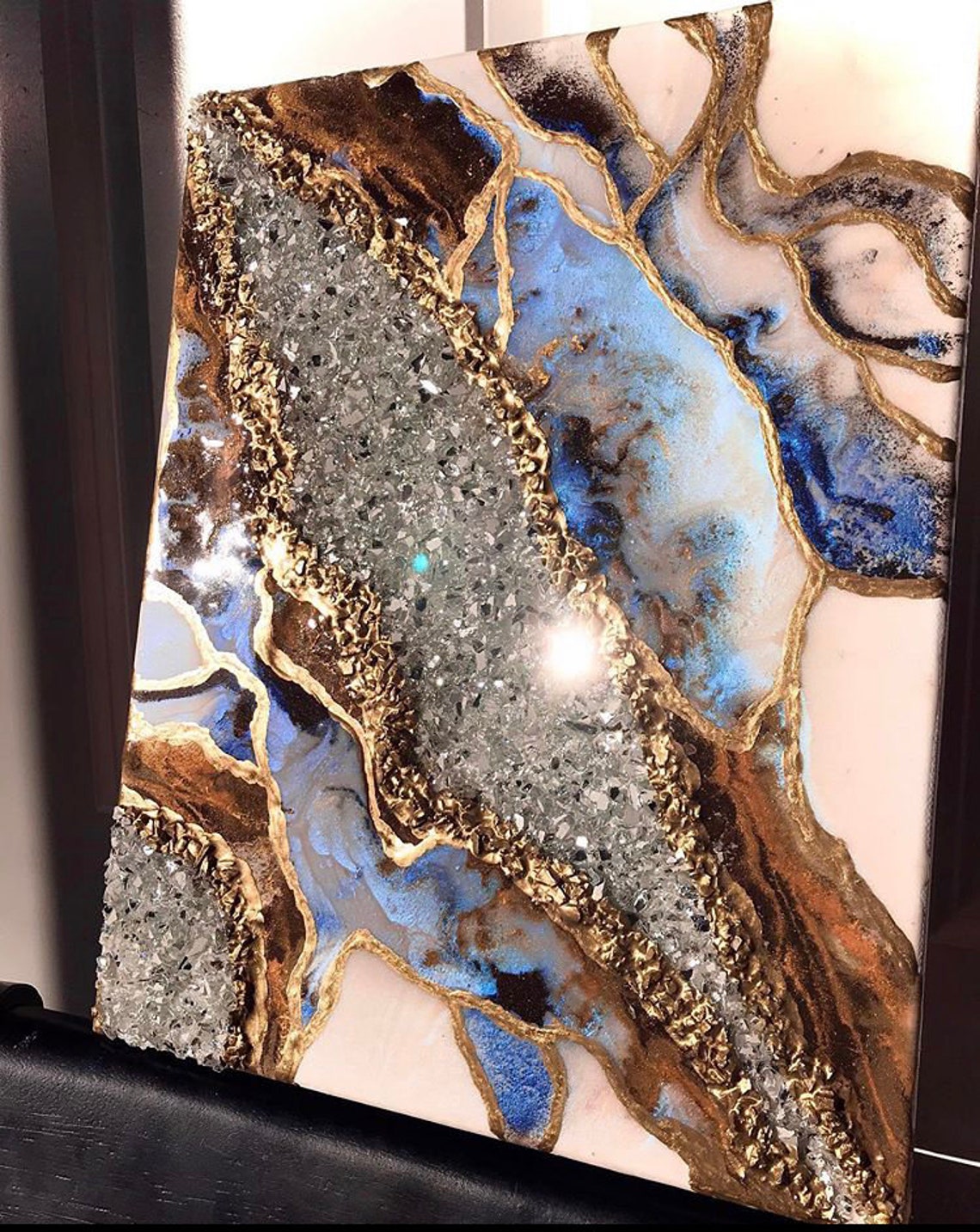 Geode Crystal Canvas Wall Art - Etsy
