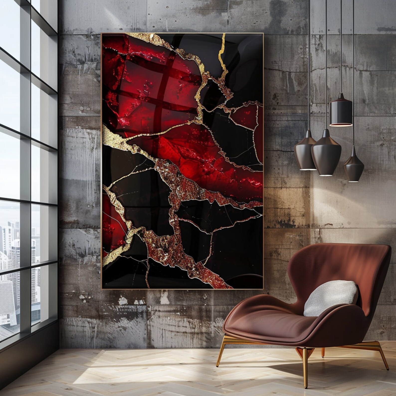 Geode Agate Marble Kintsugi Art, 3d Textured Art, Minimalist Art ...