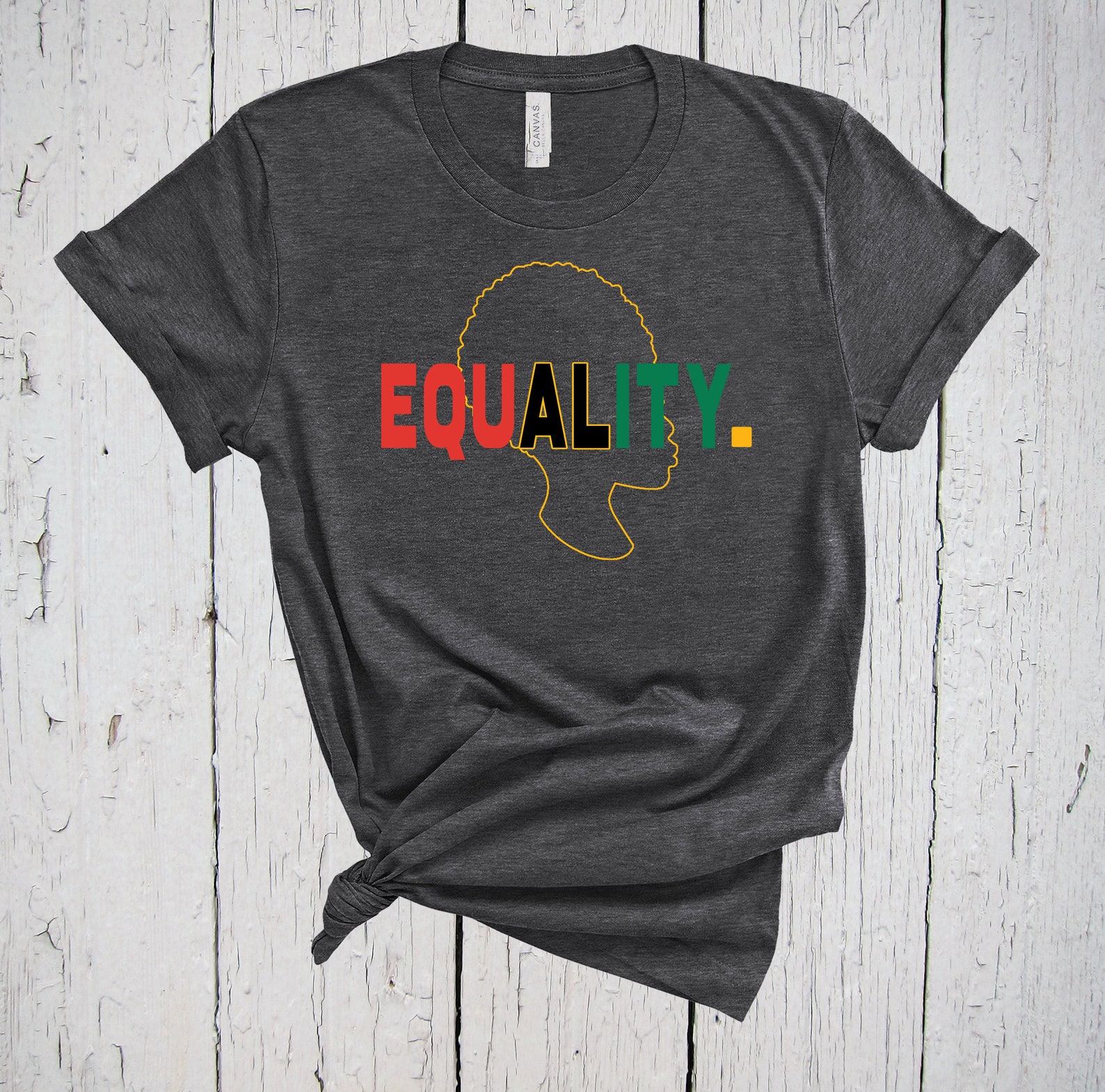 Equality Shirt Pan African Flag Afro Woman Black History | Etsy