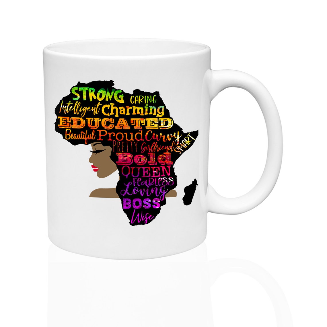 Femme africaine Tasse en céramique Tasse à café BAE - Etsy France