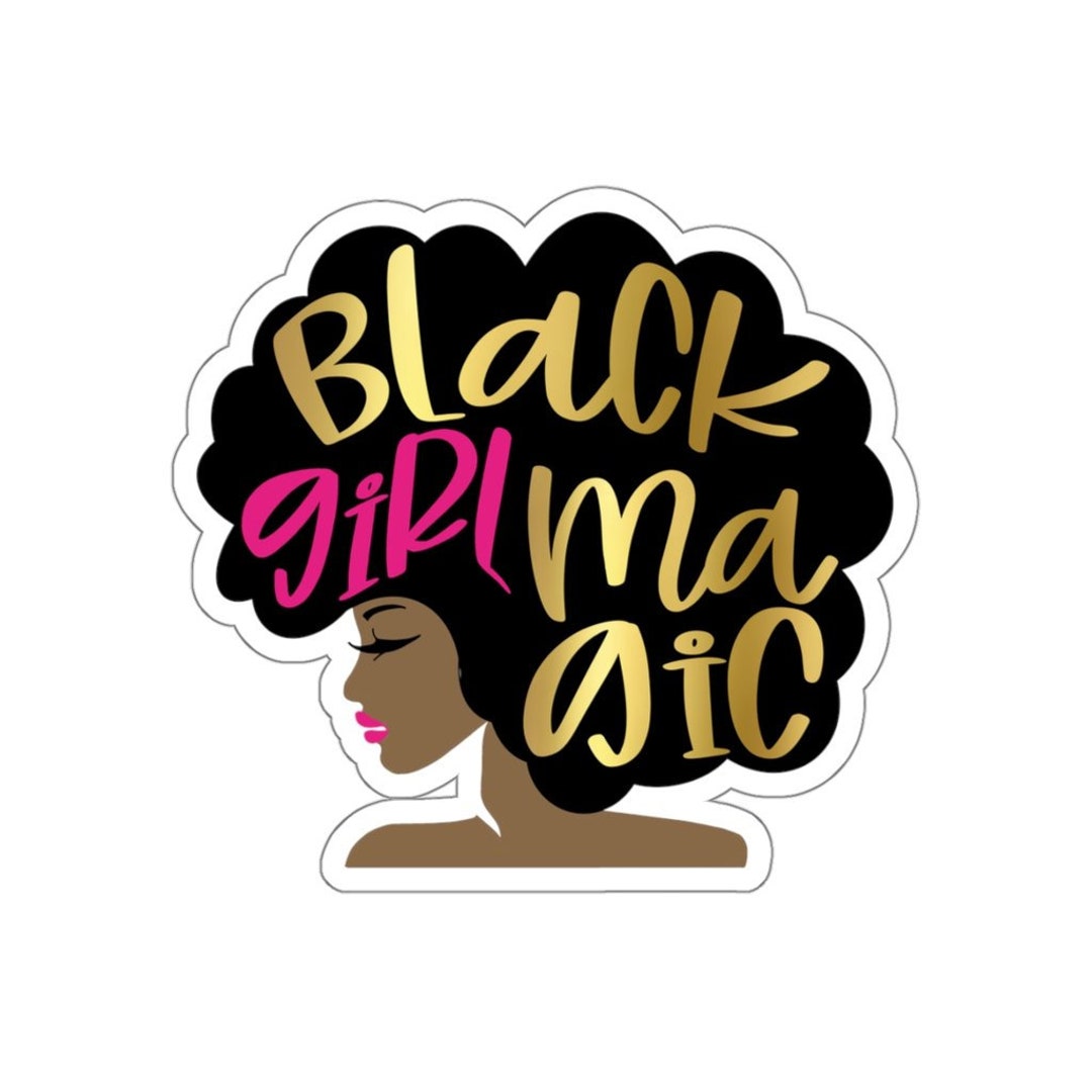 Black Girl Sticker, Black Girl Magic, Faux Gold, , Black Queen, Black ...