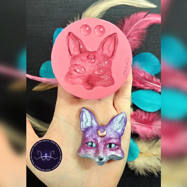 Moon Fox Silicone Mold Original Design Fantasy Mold Resin Molds Epoxy ...