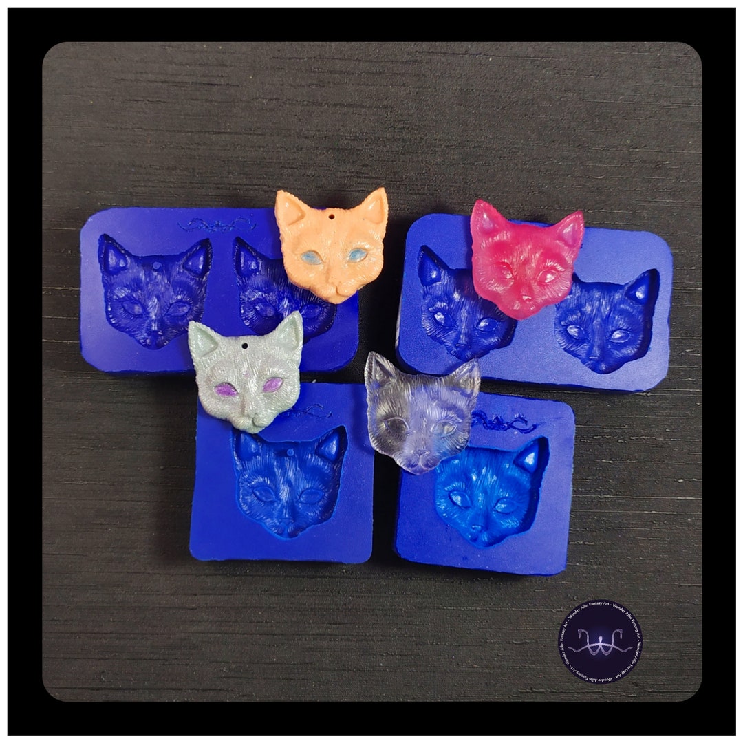 30mm Tiny Cat Head Mold Silicone Mold 4 Variations - Etsy