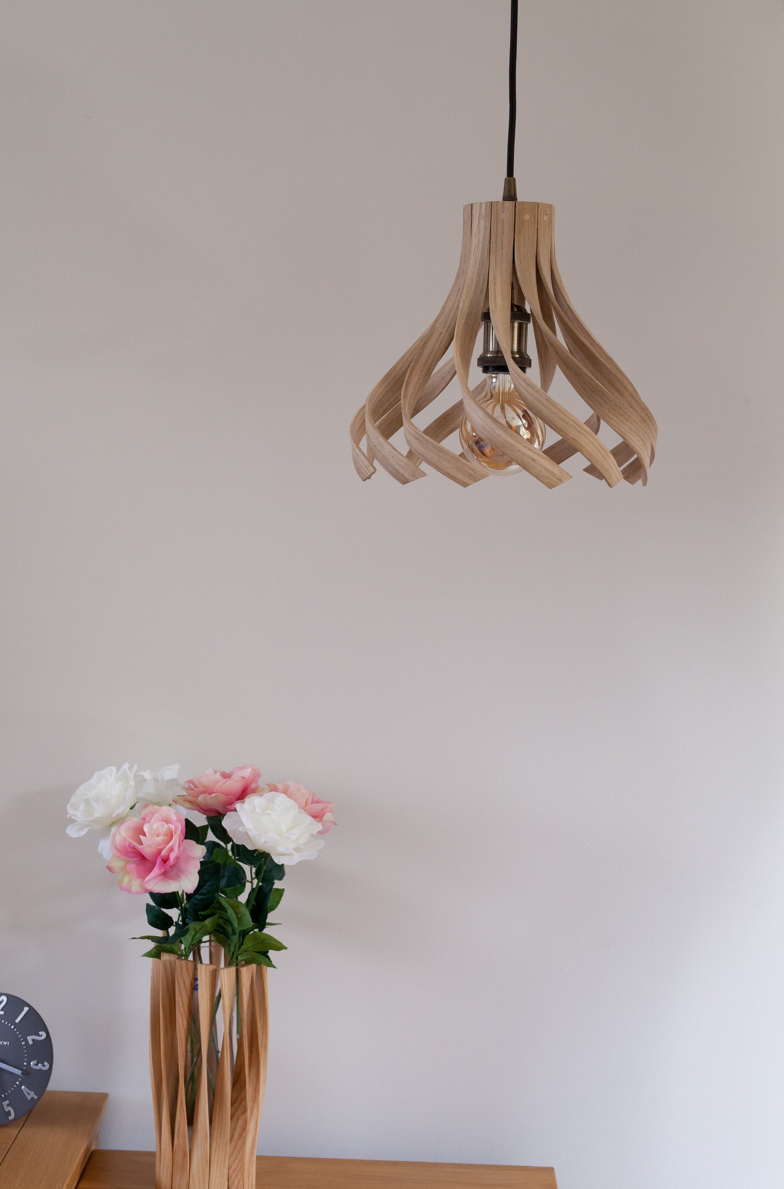 Steam Bent Wood Pendant Lamp - Etsy