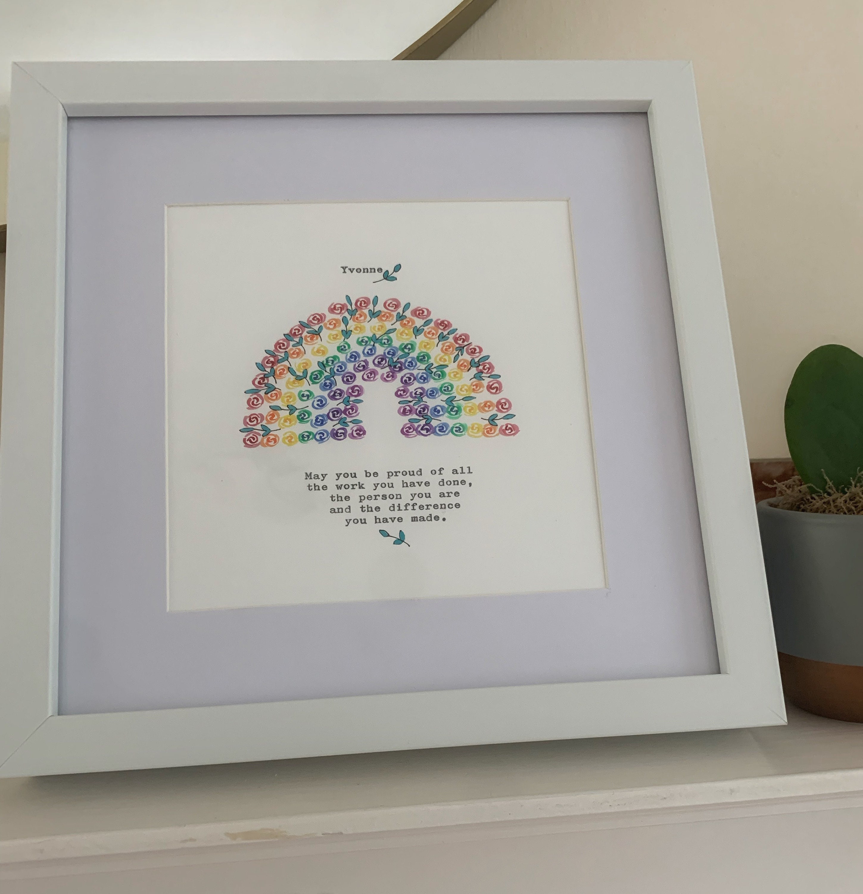 Retirement Artwork a Hand Painted Giclee Print of My Rainbow - Etsy