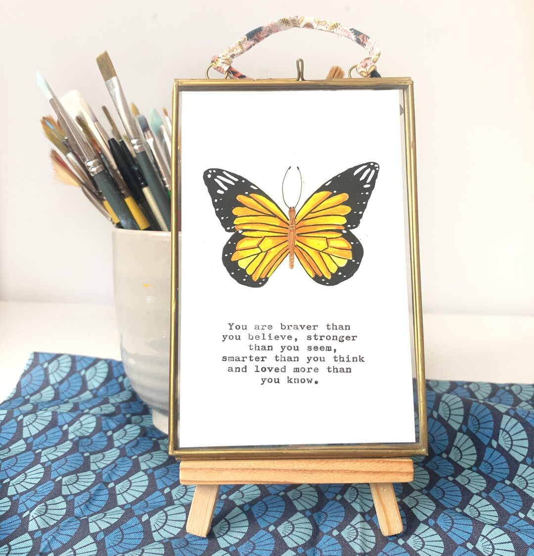 An UNFRAMED Giclee Print of Monarch Butterfly With ‘you Are Braver ...