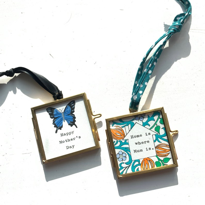 Mini Brass Hanging Frame With Mother’s Day Message - Etsy