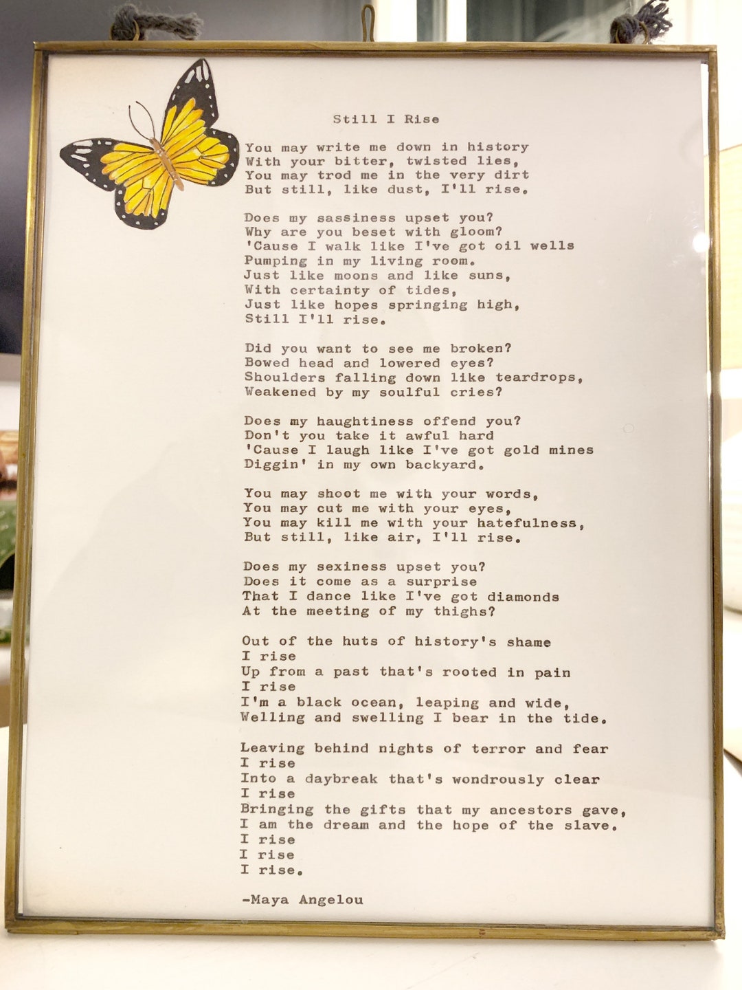 Unframed Vintage Typed Poems/lyrics With or Without Illustration A4 ...