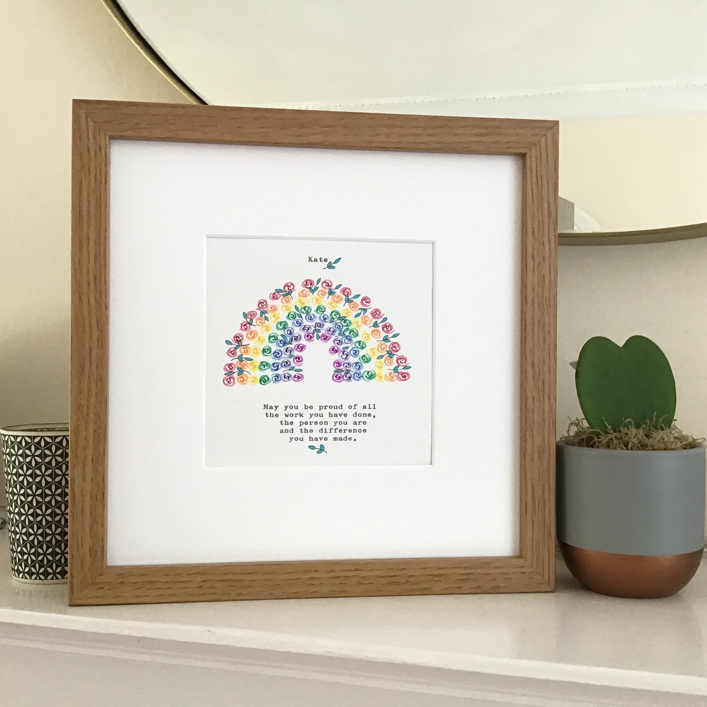 Retirement Artwork a Hand Painted Giclee Print of My Rainbow - Etsy