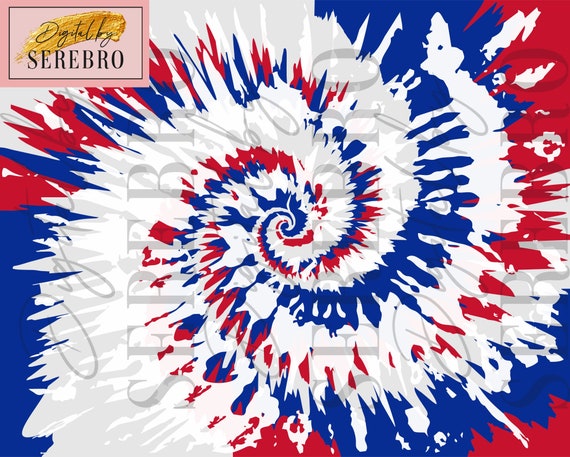 Red White Blue Tie Dye Tie Dye Digital Paper Png Tie Dye Png | Etsy