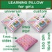 Learning Pillow PNG Learning Design Pre K Gift for Girl Sublimation ...