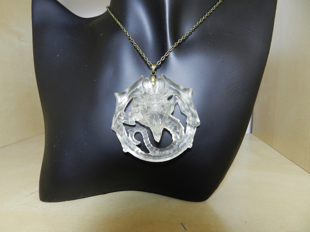 Amulet/pendant of the Dragon -crystal Dragon for LARP, Medieval or ...