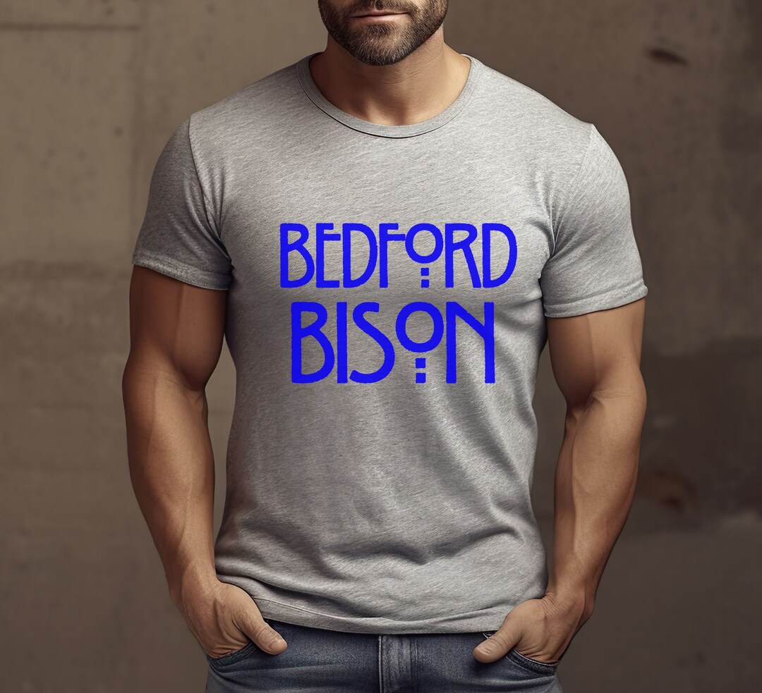 Bison Mascot Shirt, Bison School Spirit, Bedford Bison T-shirt, Bison ...