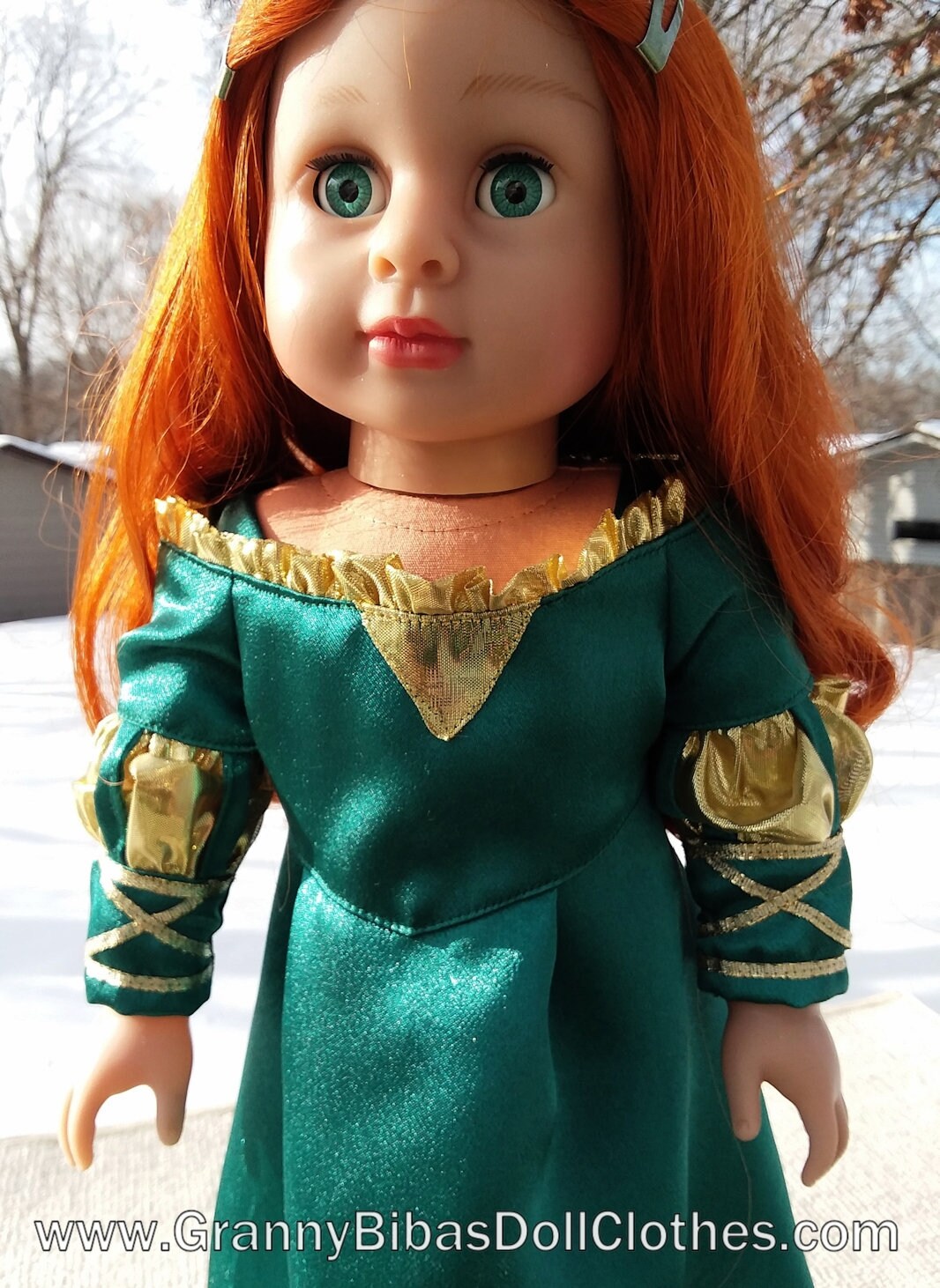 18 Doll with Merida Brave Disney Princess Satin Gown | Etsy