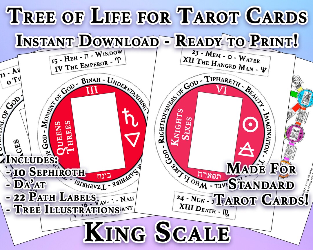 Sephiroth for Tarot Cards - King Scale | Instant Download, Digital ...