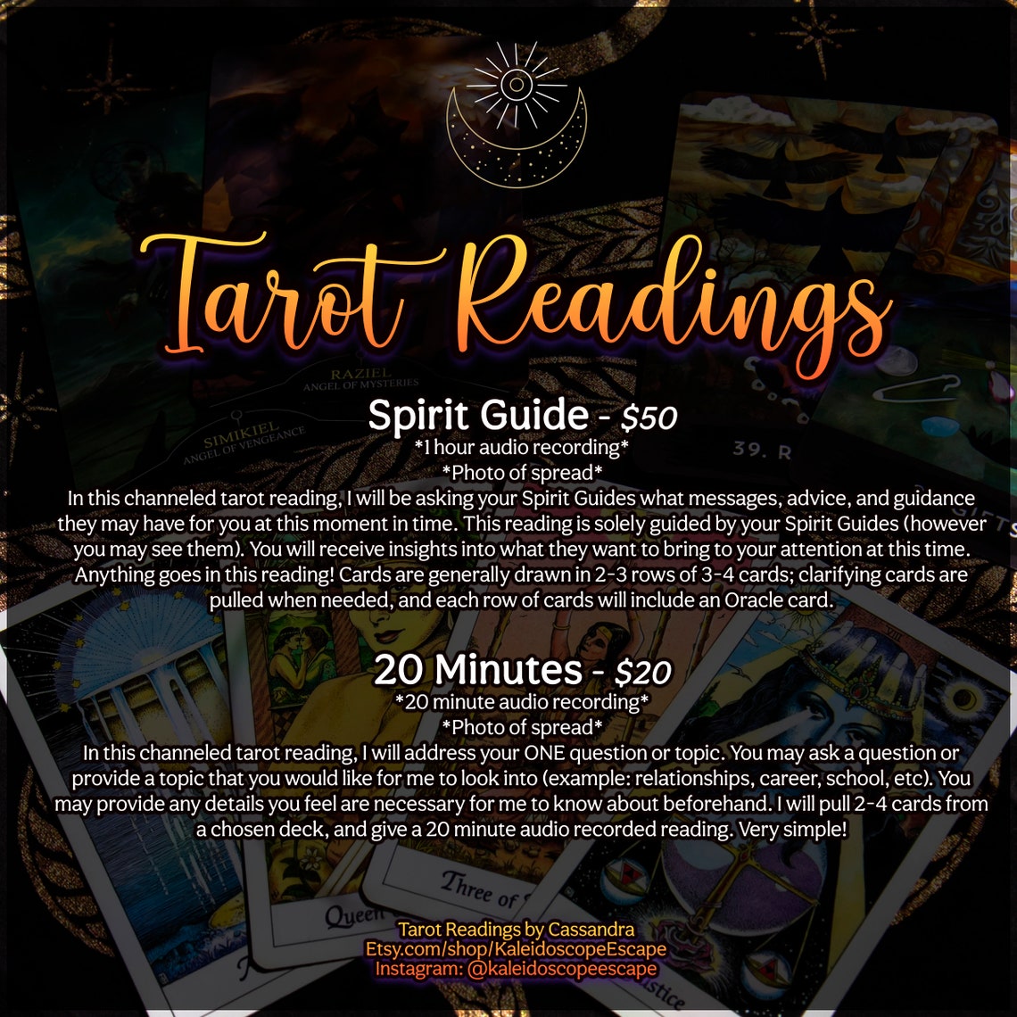 Spirit Guide Tarot Reading 1 Hour Audio Recording Etsy