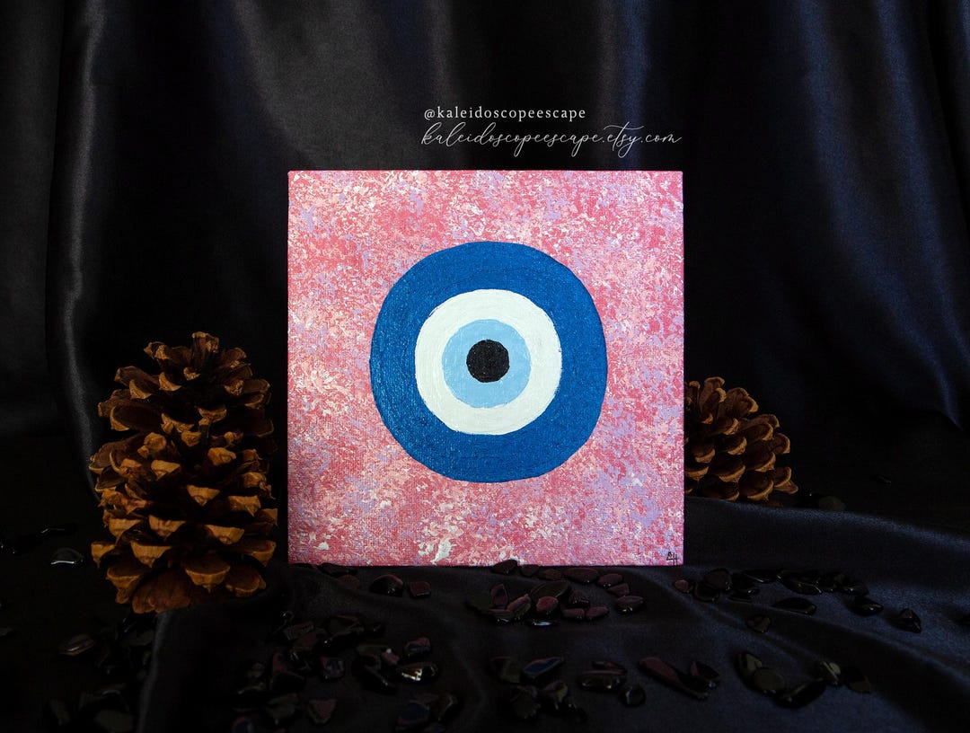 Evil Eye #3 | Original Acrylic Painting, 6 X 6 Inches (15.2 X 15.2 Cm ...