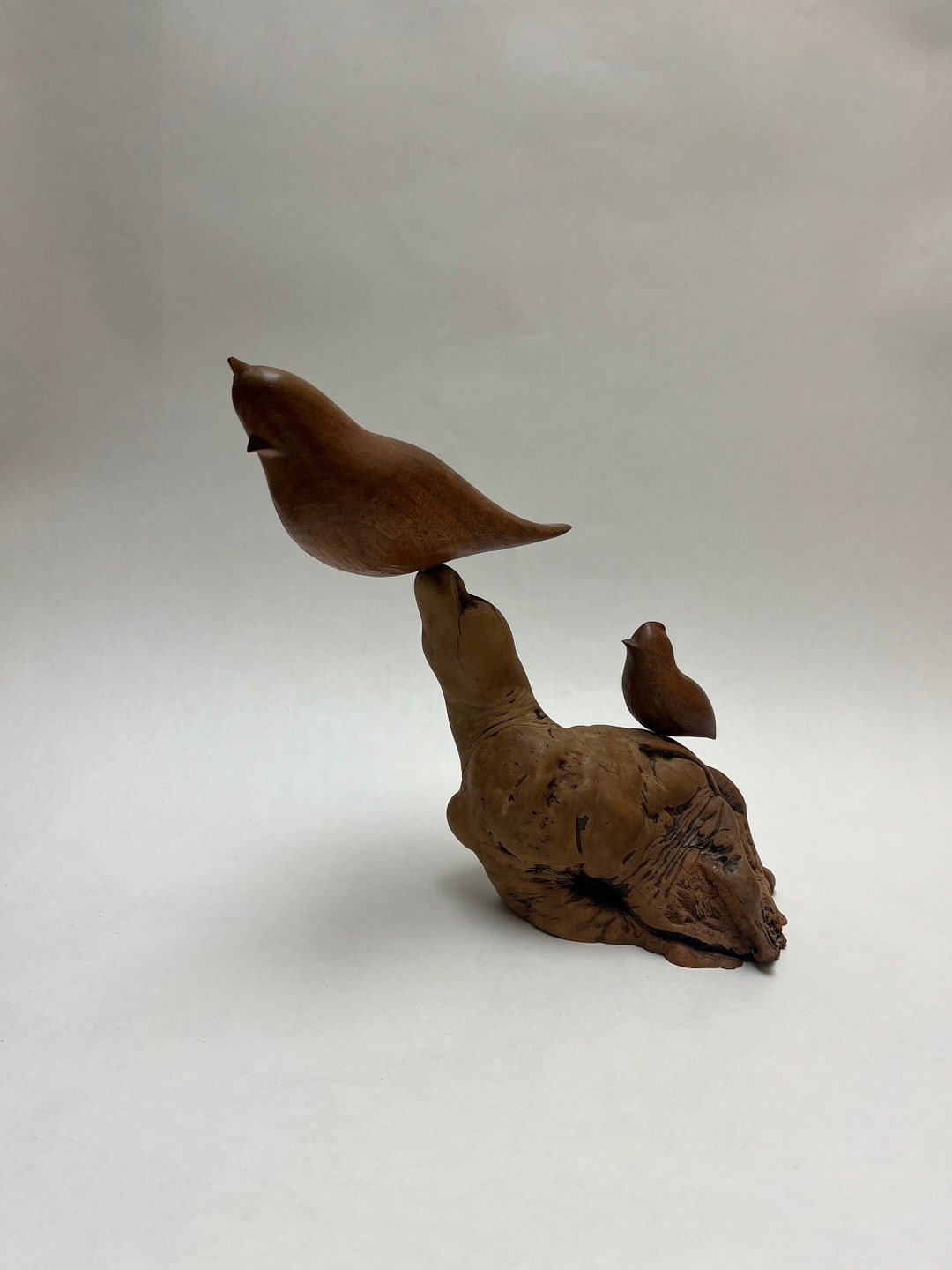 William “bill” Neely Hand Carved Maple & Manzanita Burl Wood Bird ...