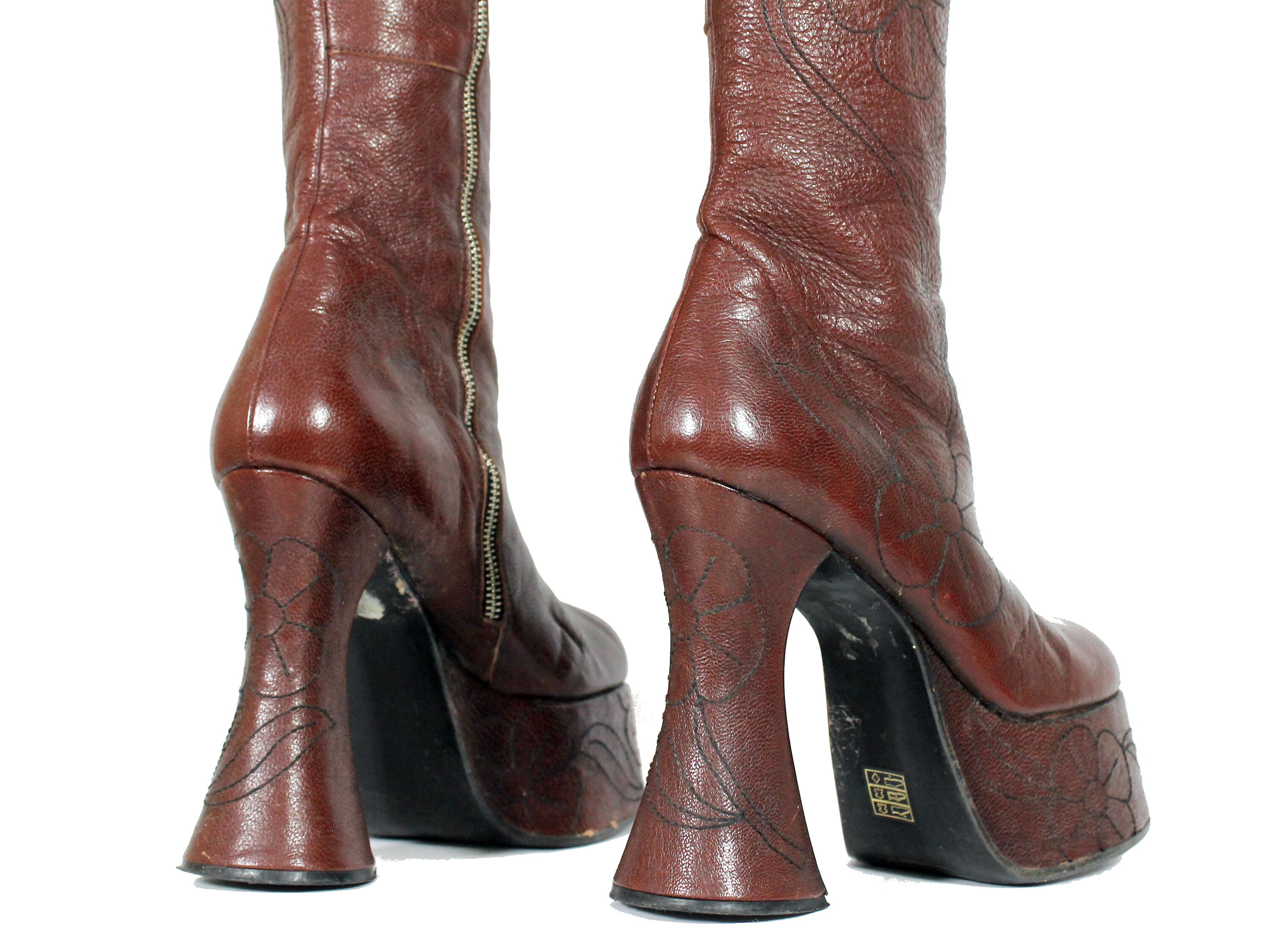 Vtg 90s Does 70s Mega Platform Shock Boots Size 39/40 EU UK 5.5/6 - Etsy